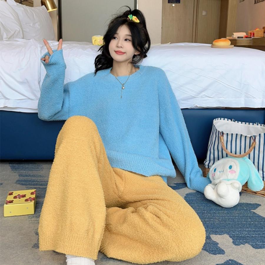 ☆ ブルー ふわふわルームウェア narw9201 ルームウェア ふわふわ もこもこ パジャマ ルームウエア 部屋着 寝間着 寝巻き 寝巻 : BACKYARD FAMILY 雑貨タウン ...