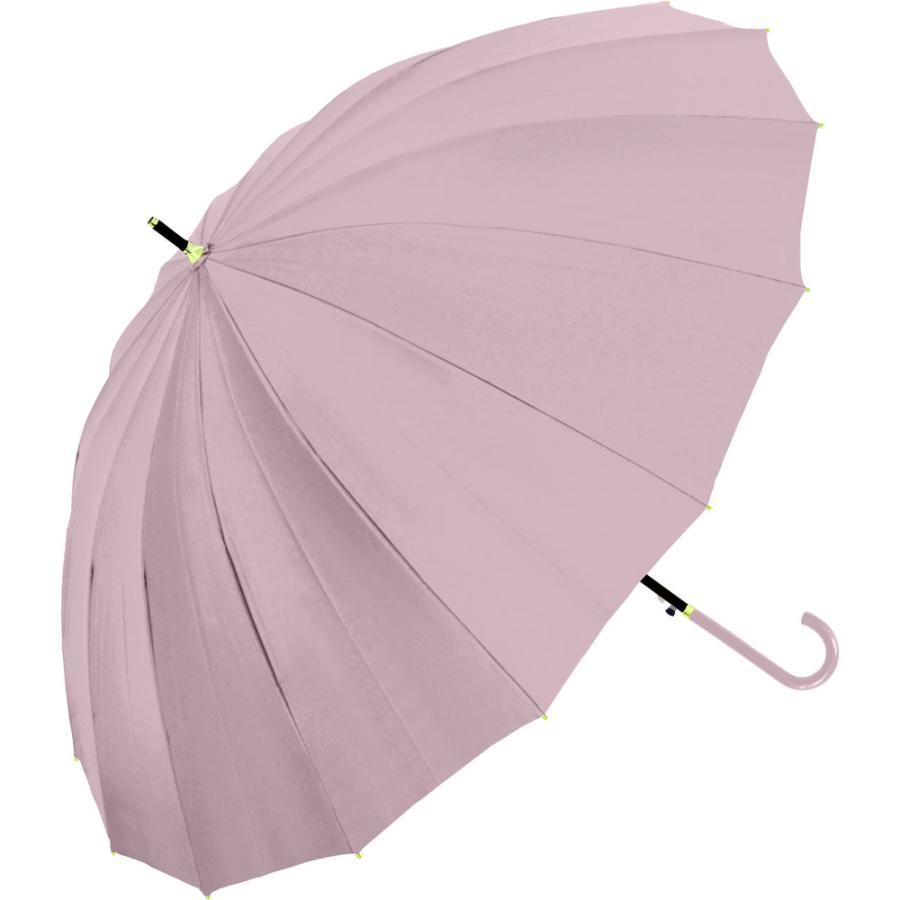 PURPLE 傘 レディース ジャンプ 通販 メンズ 55cm グラスファイバー 16本骨 長傘 雨傘 多骨傘 雨具 丈夫 natural basic ナチュラルベ ...