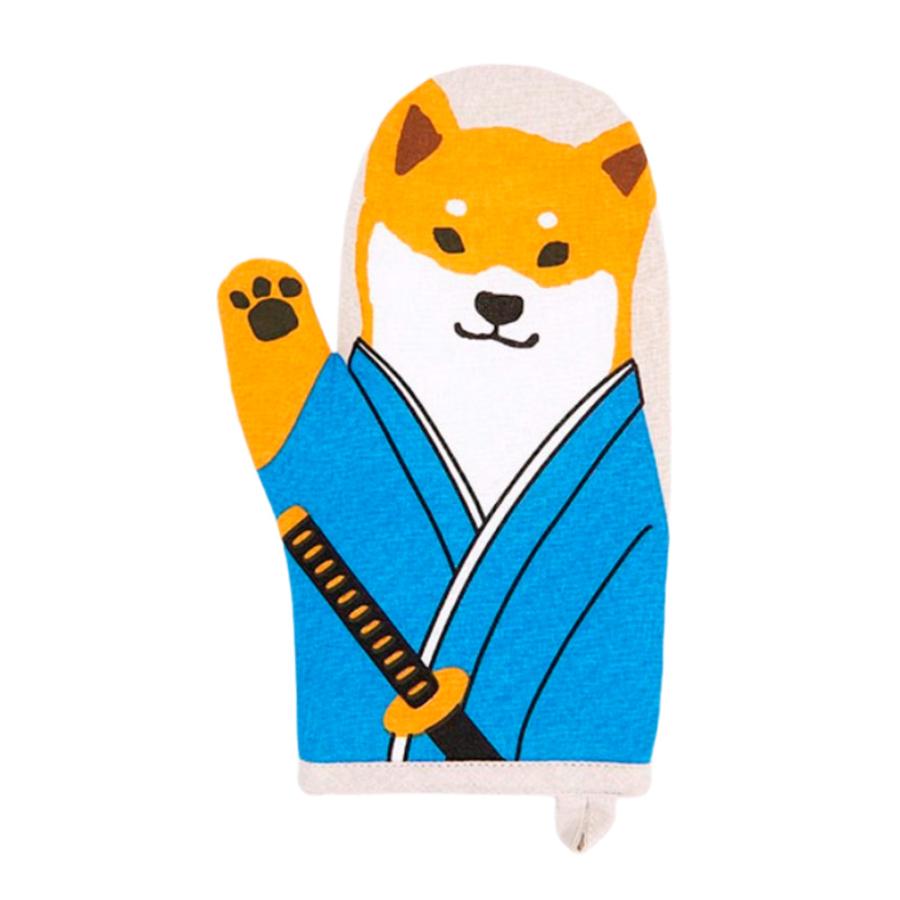 ☆ さむらいですか/ベージュ pea pod ミトン 鍋つかみ キッチンミトン なぺつかみ 片手ミトン カフェミトン グリルミトン ...