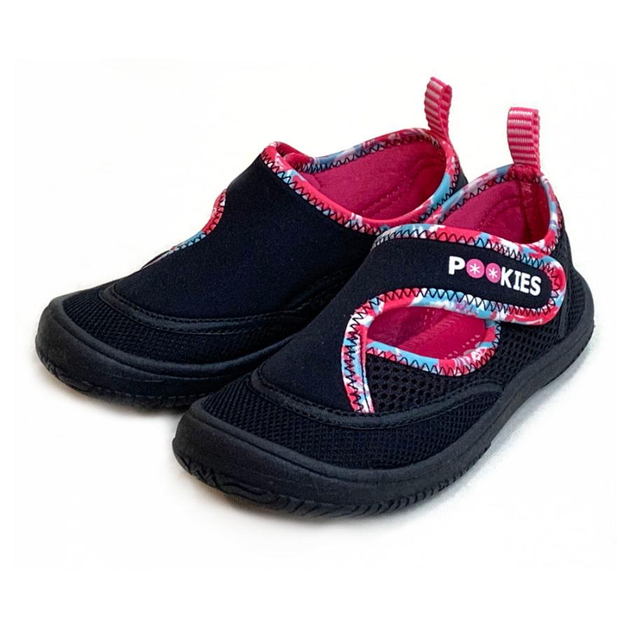 Black/Pink 19cm POOKIES pka120 water shoes kids マリンシューズ キッズ ウォーターシューズ ...