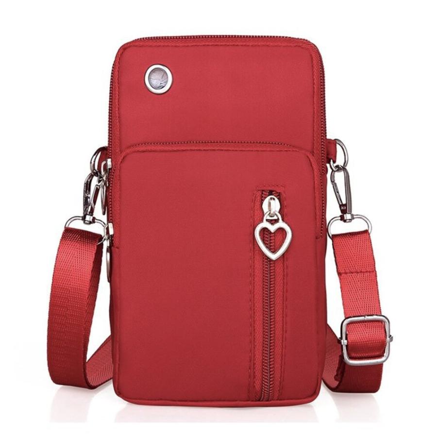 ☆ レッド ☆ スマホポーチ pmysbag14 スマホポーチ ショルダー 縦型 ナイロン スマホポシェット スマホケース ミニショルダー : pmysbag14-zai-red ...