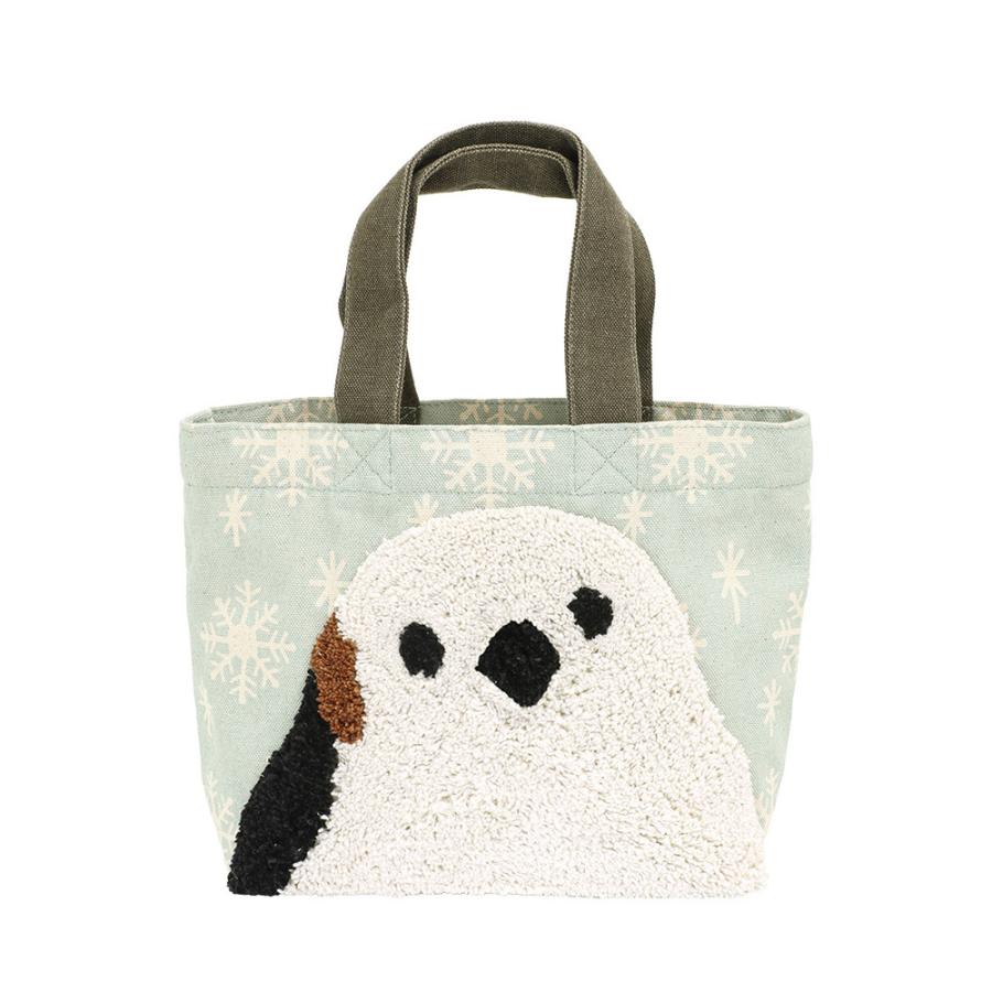 ☆ シマエナガ ぽこもこトート トートバッグ ミニ キャンバス かわいい ランチバッグ ランチバック トートバック トート バッグ バック ...