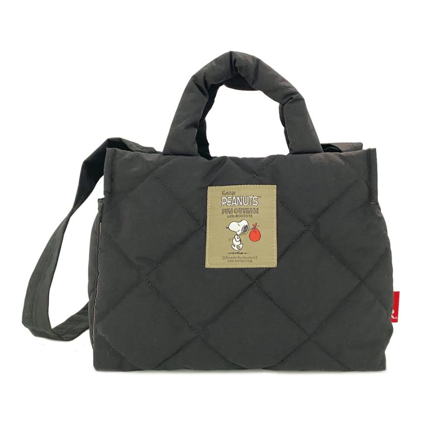 Black IP.デリ.キルト.PEANUTS-8S ROOTOTE ルートート スヌーピー 8340 ショルダー バッグ トートバッグ ショルダーバック : BACKYARD FAMILY ...