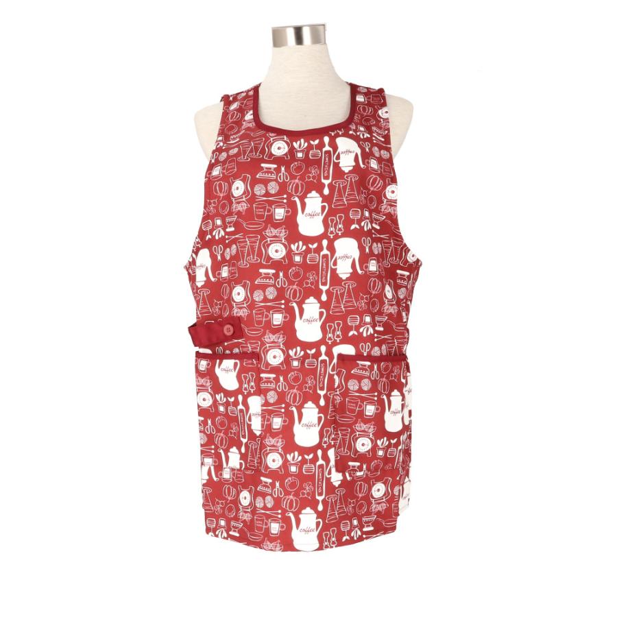 ☆ レッドプリント 2L-3Lサイズ SOMETHING エプロン ラン型 おしゃれ ブランド サムシング エドウィン 保育士 ショート丈 : BACKYARD FAMILY 雑貨タウン ...