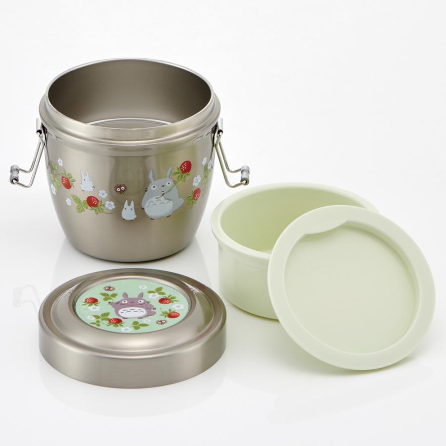 ☆ トトロ（木苺） 抗菌 超軽量真空ステンレス丼ジャー 550ml STLBD6AG 弁当箱 保温 保冷 丼 スケーター 570ml ランチジャー 2段 二段 : BACKYARD ...