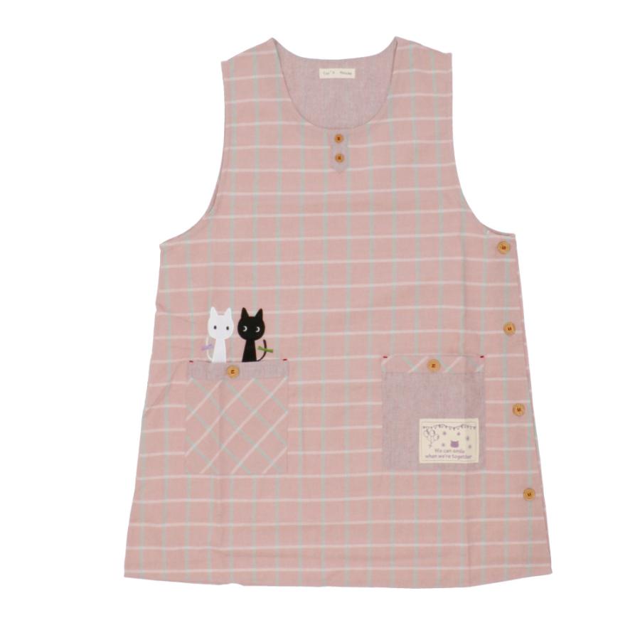 30529.ピンク アップリケ付きエプロン 2L 3Lサイズ エプロン おしゃれ 保育士 大きいサイズ ベスト 型 ショート丈 かわいい : BACKYARD FAMILY 雑貨タウン ...