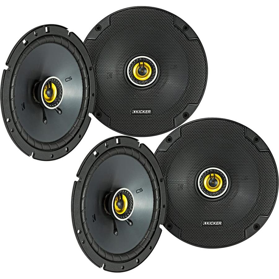 KICKER (4) 46CSC674 CSC67 6.75インチ 6 3/4インチ 300W 4オーム カーオーディオ 同軸スピ 並行輸入品 :HFAYB07S11LZYGK:ラッキー39 ...