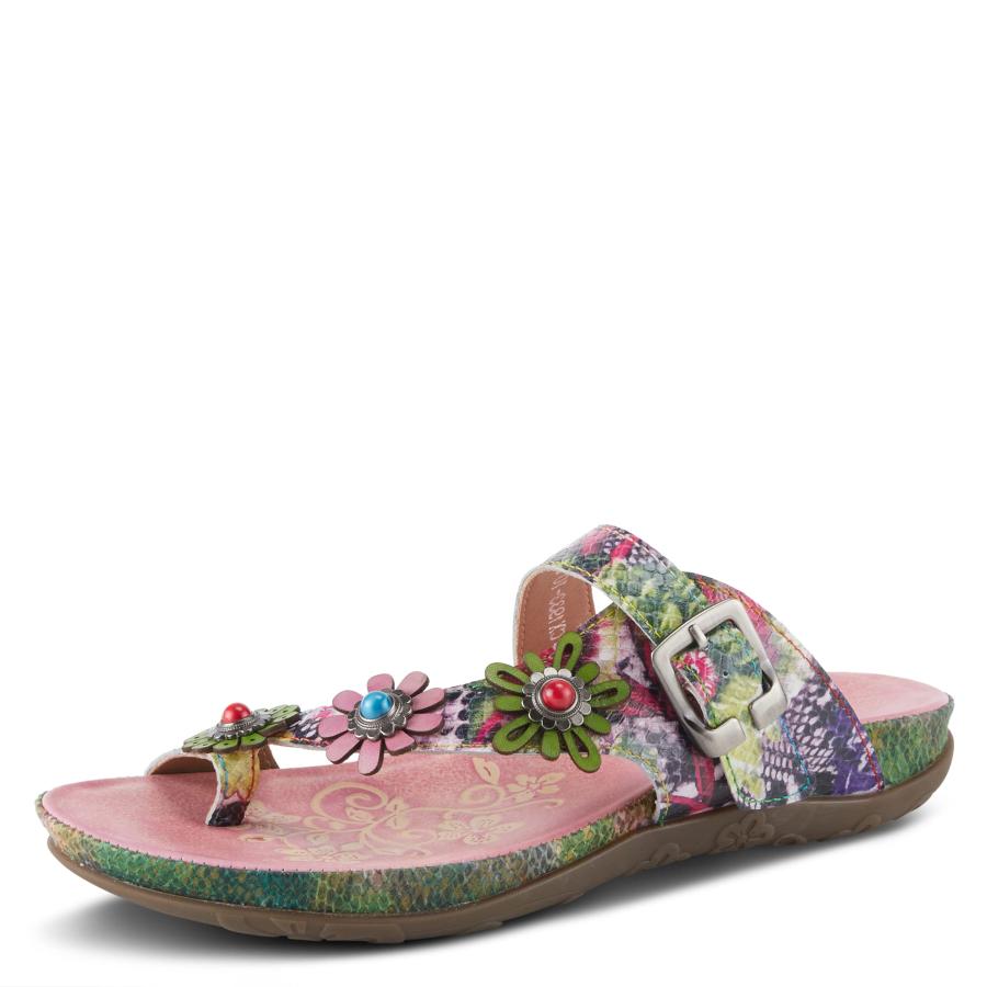 Spring Step L'Artiste Women's Kindness Slide Sandal Pink Multi E 並行輸入品 ...