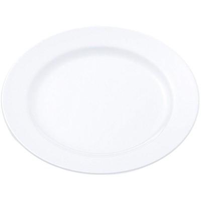 エンテック 給食用食器 ライス皿 リム型 19.5cm No.26B ホワイト（日本製・国産・メラミン食器・給食食器・千羽鶴印・洋皿・丸皿 ...