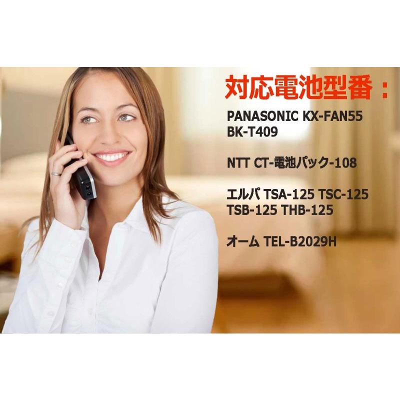 NinoLite CP-BT14 子機電池、パナソニック KX-FAN55 / BK-T409、NTT CT-電池パック-108、エルパ TSA-12 : Rinka - 通販 - Yahoo ...