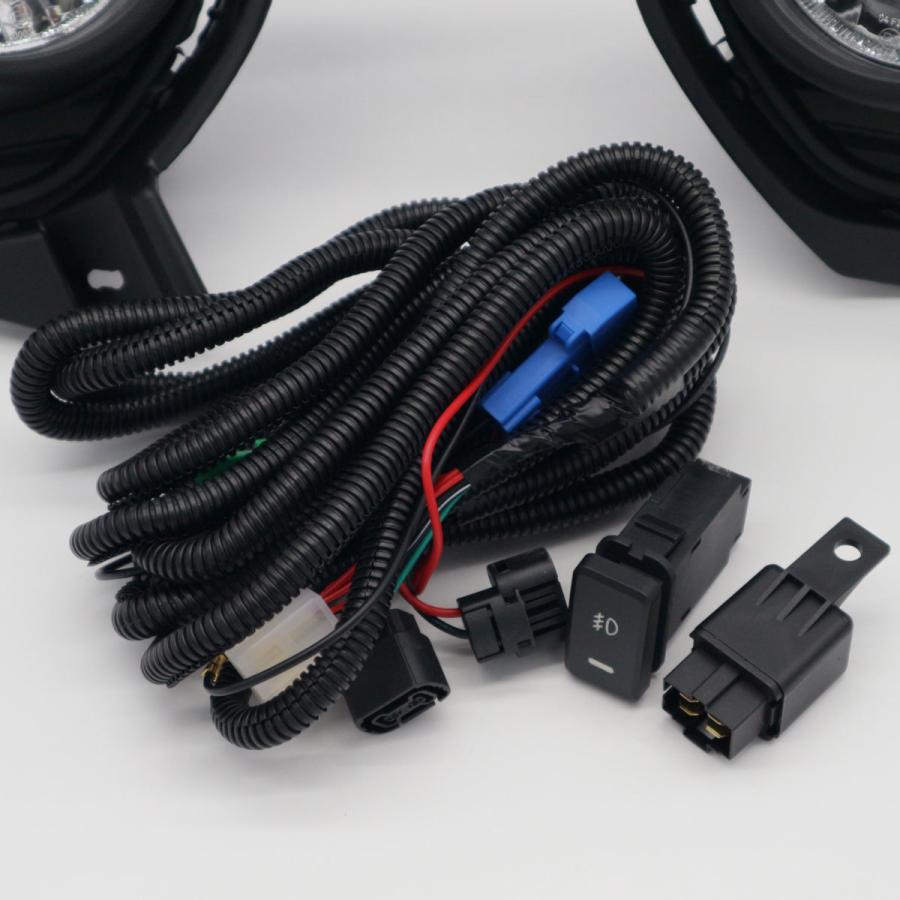 ハイエース 200系 4型 5型 6型 標準 ワイド フォグランプ 左右セット 配線付き S-GL DX 純正交換 ブラック 未塗装 ...