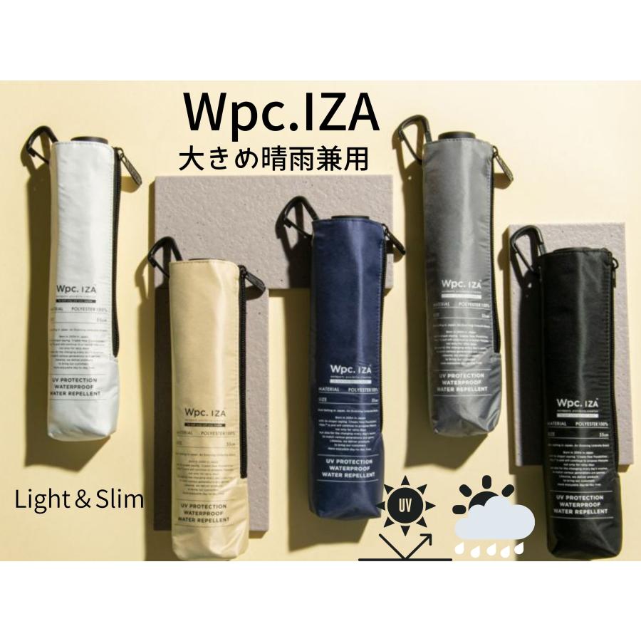 Wpc. IZA Wpc 日傘 遮光 折りたたみ傘 誕生日 イーザ Light＆Slim 完全遮光 uvカット 晴雨兼用 軽量 大きめサイズ 大きい レディース メンズ 55cm ZA007 ...