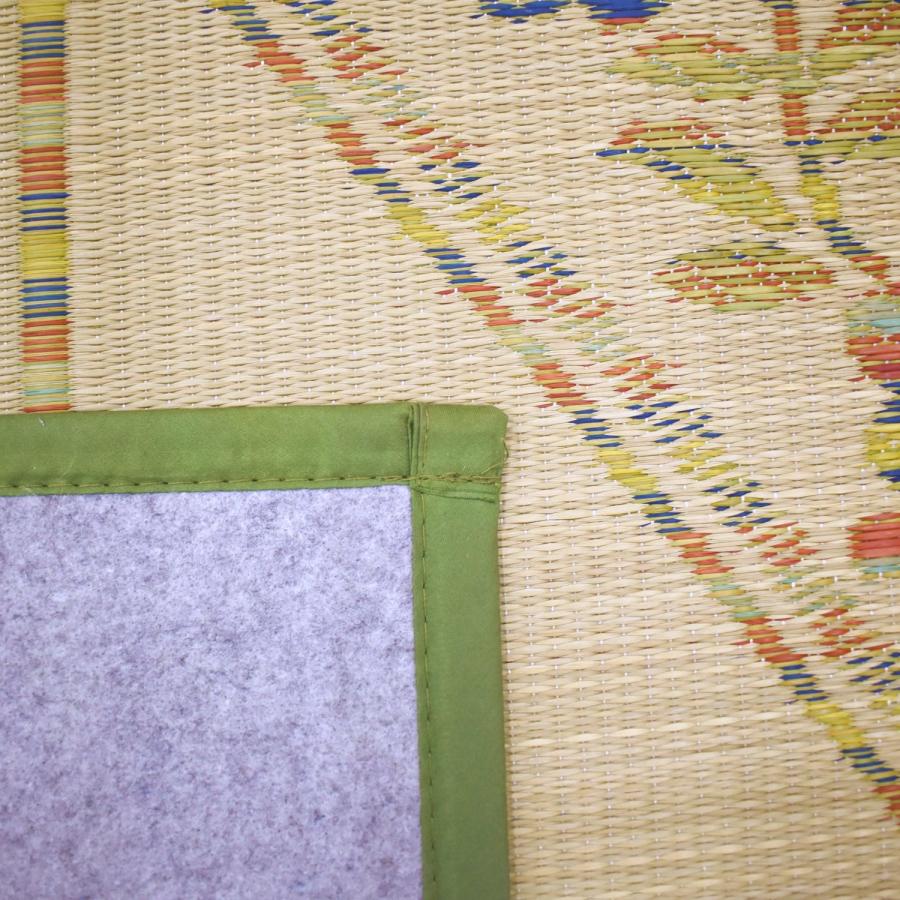 い草ラグ 2畳 191×191cm （K4-02） マルチカラー グリーン 不織布裏貼り カーペット 夏用 夏ラグ ラグ ラグマット : るるべ - 通販 - Yahoo!ショッピング