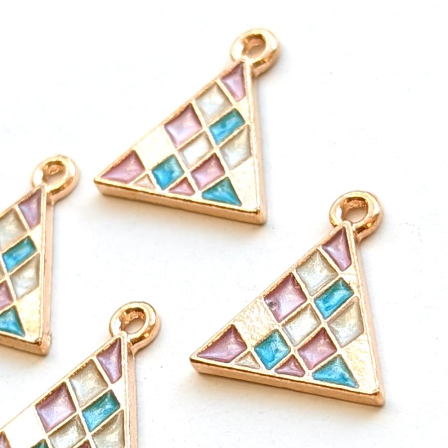 チャーム 三角モザイク 4個 ab-416 : ルルルマーケット - 通販 - Yahoo!ショッピング