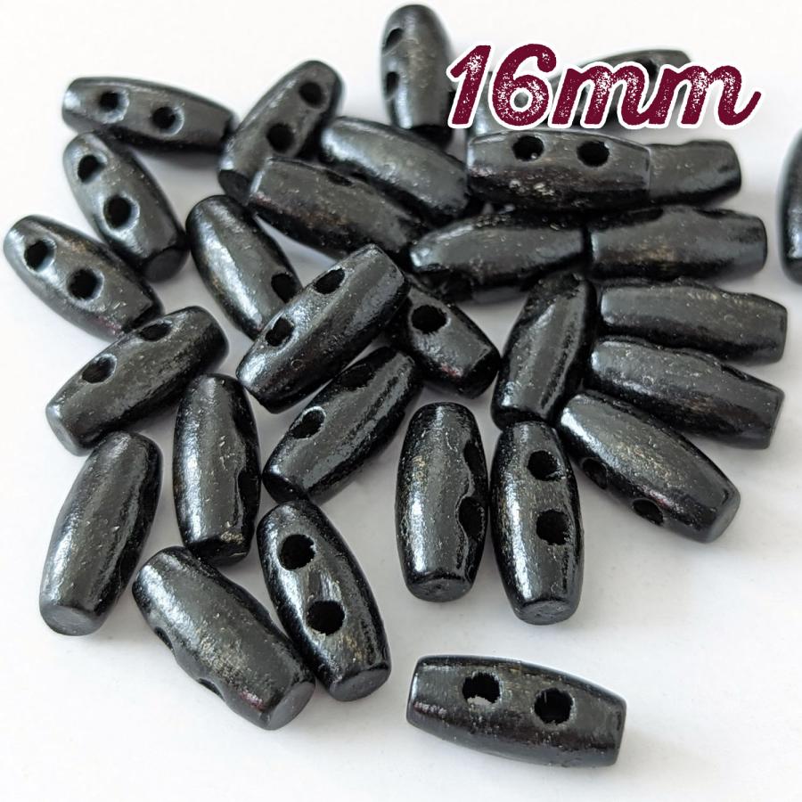 トグルボタン 16mm 30個（ブラック） ab-477 : ルルルマーケット - 通販 - Yahoo!ショッピング