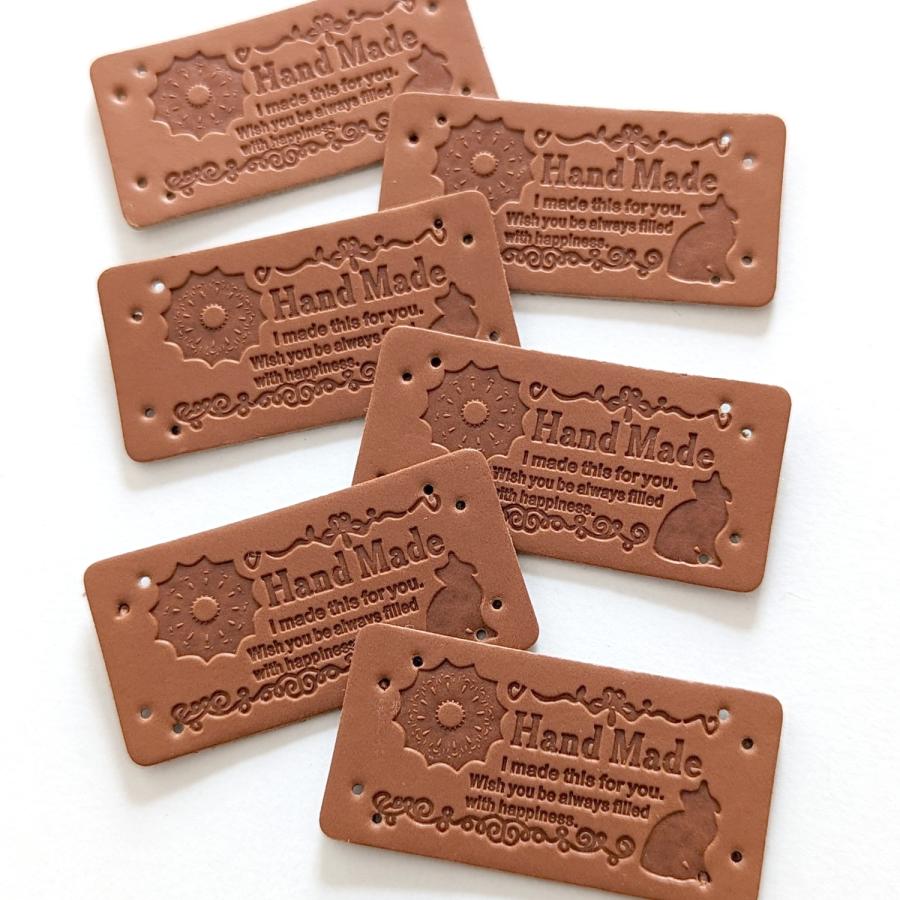 革タグ 3枚（猫とレース／HANDMADE）ab-527b : ルルルマーケット - 通販 - Yahoo!ショッピング