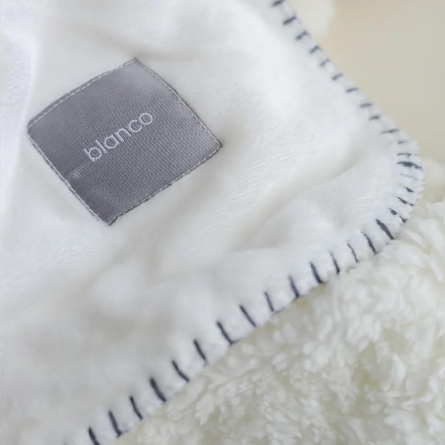 blanco ベビー ブランケット ダブルボアブランケット ふわふわ あったか double boa blanket ホワイト 無地 赤ちゃん ...