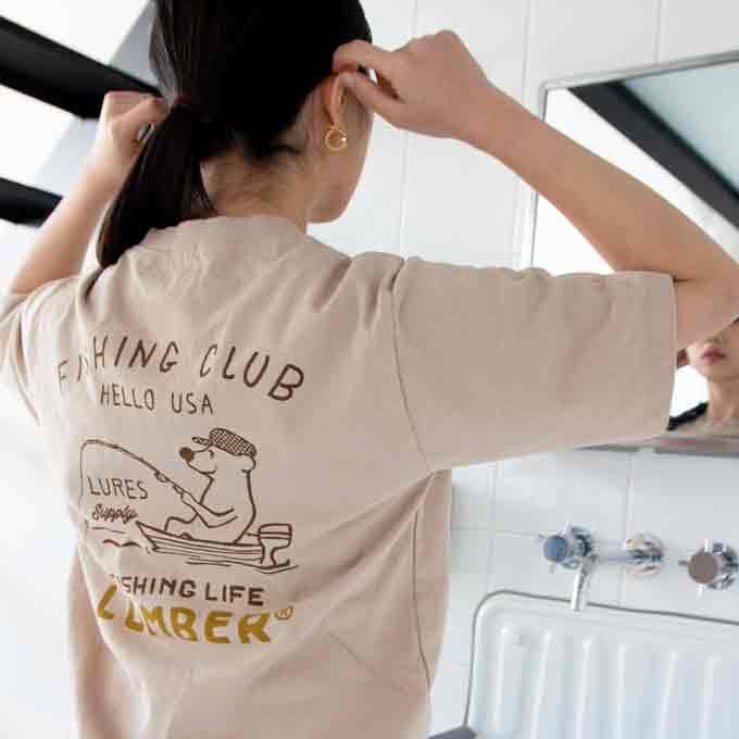 【LUMBER】16/2 FISHING BEAR PRINT T-SHIRTS 221362 : LUMBER Yahoo!ショッピング店 - 通販 - Yahoo!ショッピング