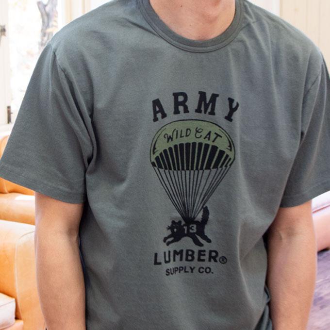 【LUMBER】ARMY CAT Tシャツ 241528 : LUMBER Yahoo!ショッピング店 - 通販 - Yahoo!ショッピング