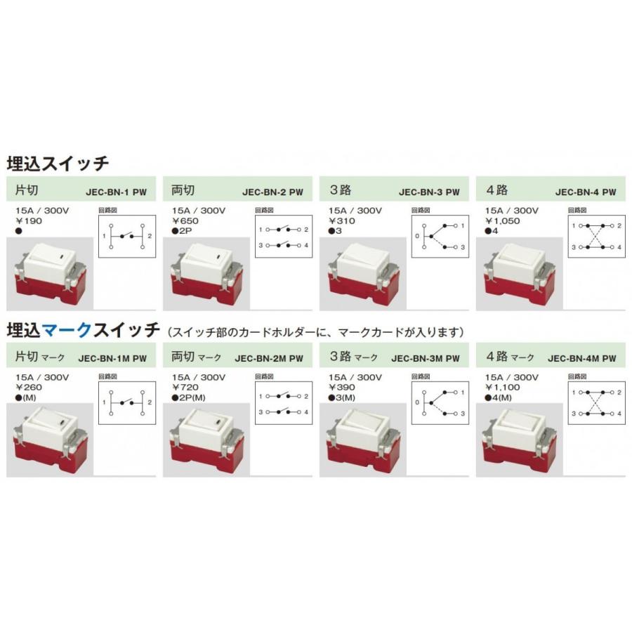 【JIMBO】 神保電器 ニューマイルドビーシリーズ スイッチ本体 埋込スイッチ片切ピュアホワイト JEC-BN-1PW : 電材PRO SHOP LUMIERE Yahoo!店 - 通販 ...
