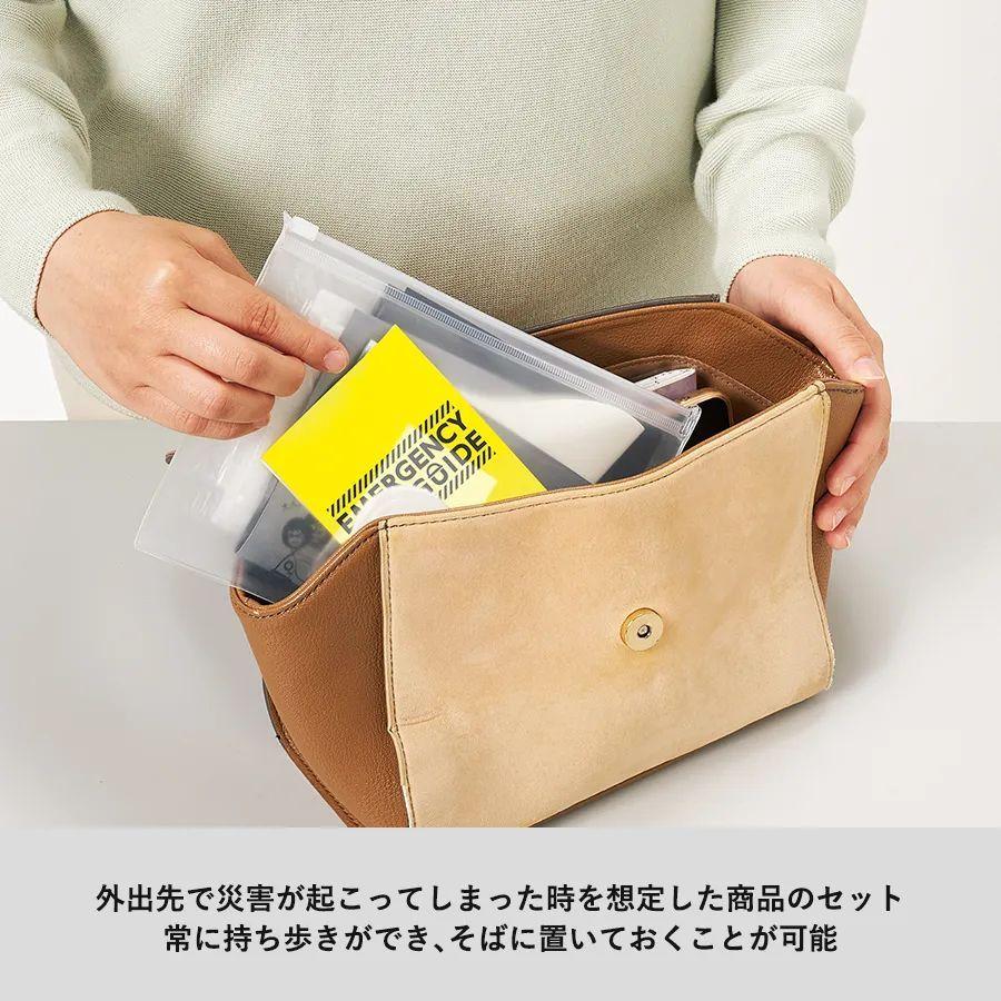 MARKLESS STYLE マークレススタイル ポーチ 小物入れ 防災衛生 6点セット ポーチタイプ クリア 携帯トイレ ごみ袋 防災ガイド ts-1680-004 : ルミニーオジャパン ...