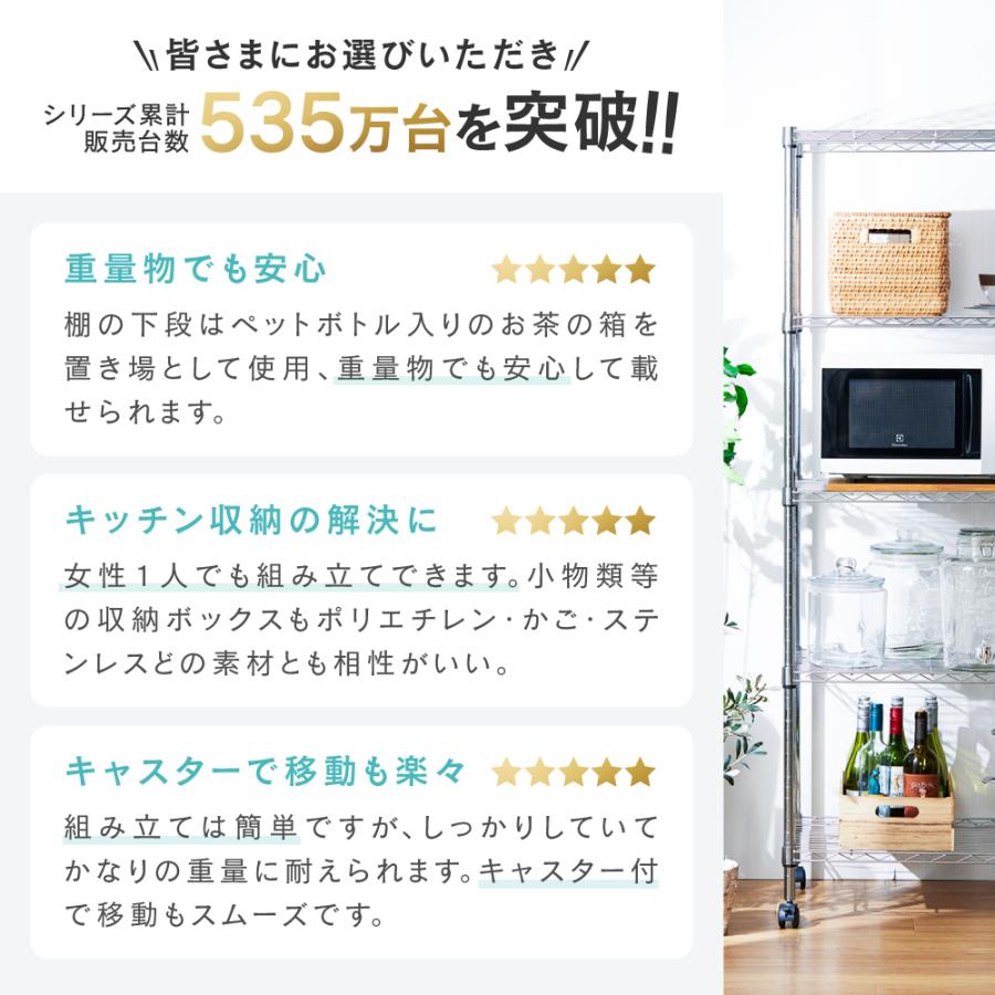 DOSHISHA ルミナス スチールラック 幅90 3段 ロータイプ キャスター付 ラック スチールシェルフ 防災収納 台所収納 厨房 シンク ...
