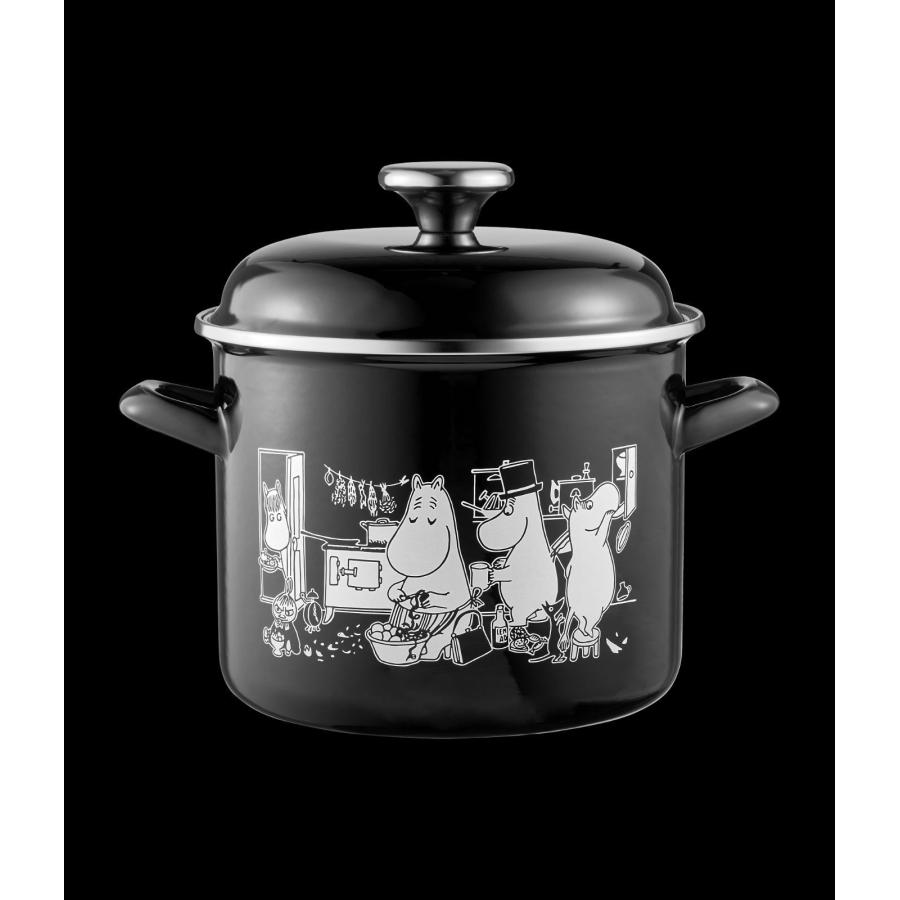 MOOMIN Muurla ムーミン ホーロー両手鍋 3.5L ブラック キッチン柄 : ルモウスジャパン - 通販 - Yahoo!ショッピング