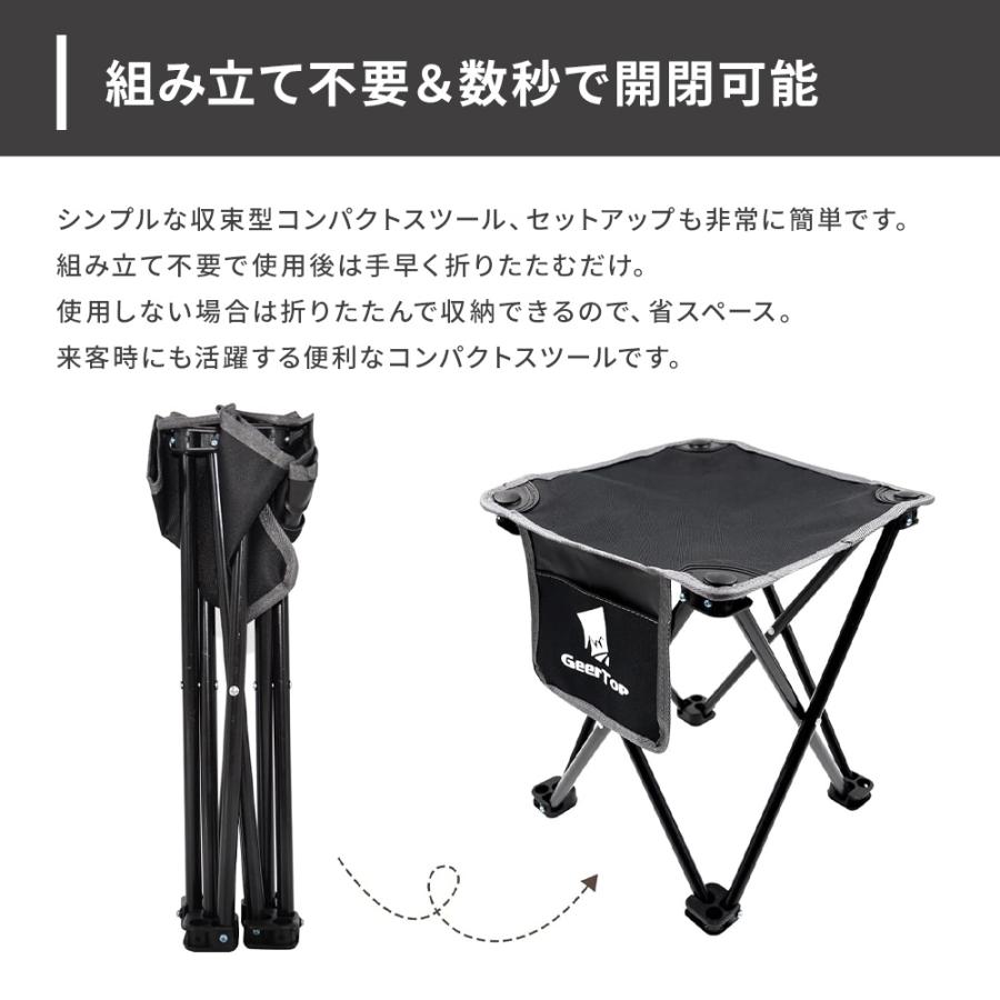 GEERTOP アウトドアチェア 折りたたみ 椅子 耐荷重140kg 座面高35cm コンパクト 軽量 キャンプチェア アウトドア 防災 収納袋付き ギアトップ 18ヶ月保証付き : ルナ ...