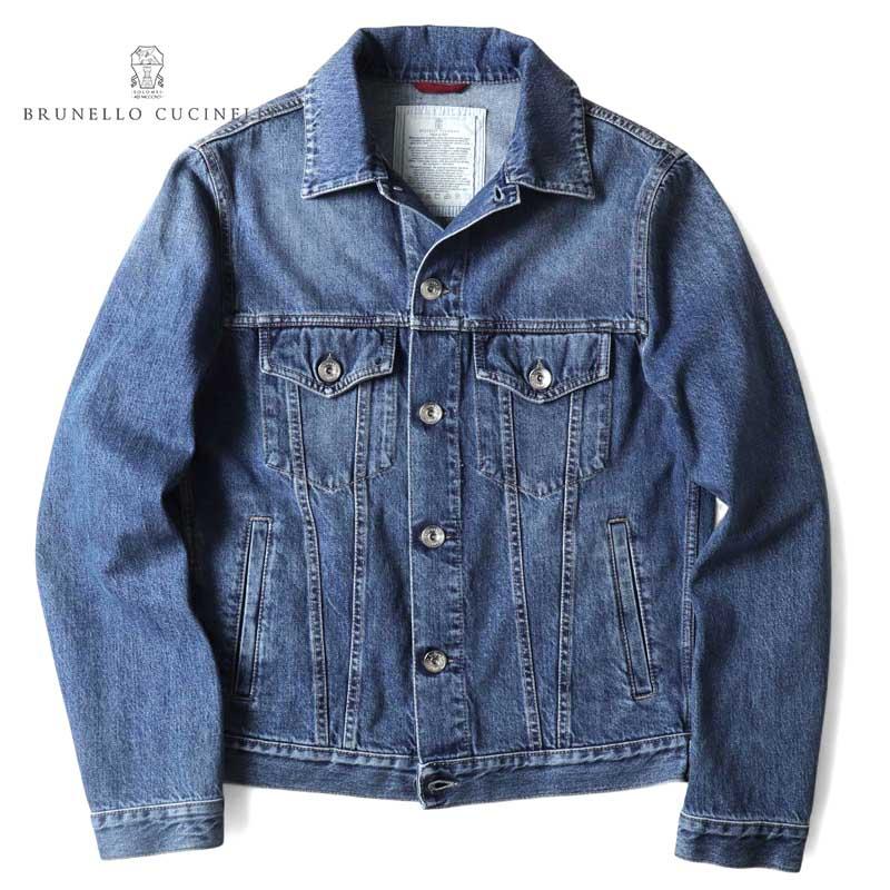 BRUNELLO CUCINELLI（ブルネロクチネリ） ウォッシュドコットンデニムトラッカージャケット （ウォッシュドライトインディゴブルー） : ルネドメニカ ヤフーショッピング店 ...
