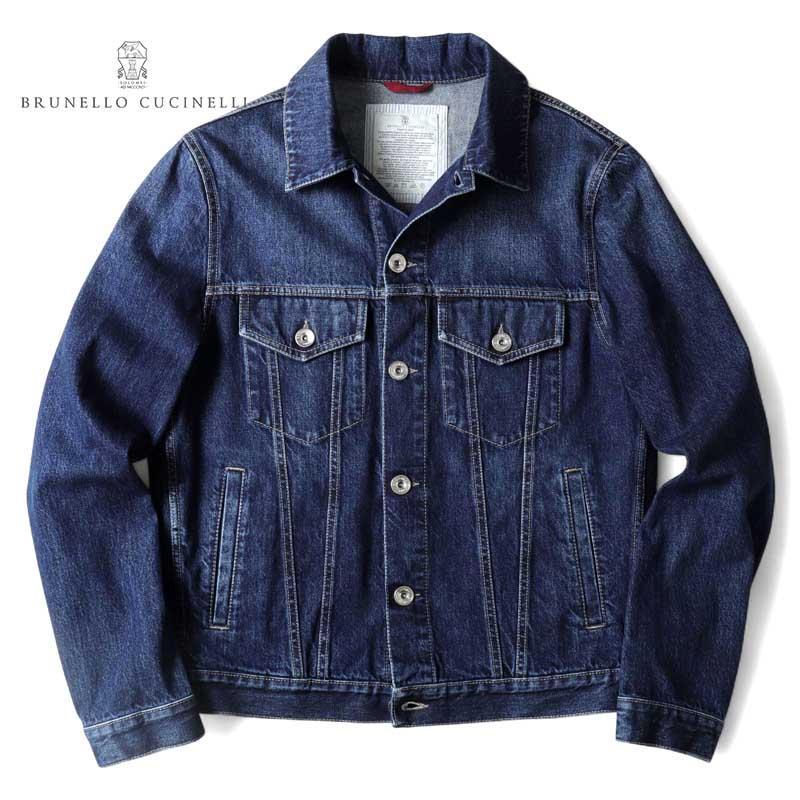 BRUNELLO CUCINELLI / ブルネロクチネリ ウォッシュドコットンデニムトラッカージャケット （ウォッシュドインディゴブルー） : ルネドメニカ ヤフーショッピング店 - 通販 ...