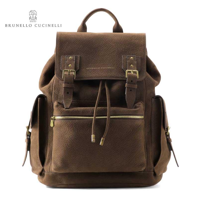 BRUNELLO CUCINELLI / ブルネロクチネリ グレインドカーフヌバックレザーバックパック （ブラウン） : ルネドメニカ ヤフーショッピング店 - 通販 - Yahoo!ショッピング