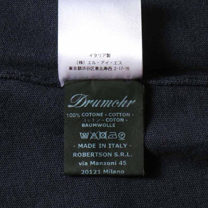 DRUMOHR Drumohr / ドルモア コットンハイゲージ半袖クルーネックニット(D0GN100) （ネイビー） : ルネドメニカ ヤフーショッピング店 - 通販 - Yahoo!ショッピング