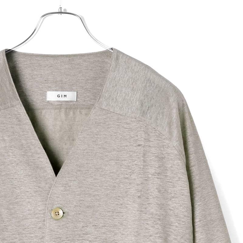 GIM / ジムリネンジャージーVネックカーディガン（ベージュ） : gim2380053 : ルネドメニカ ヤフーショッピング店 - 通販 - Yahoo!ショッピング