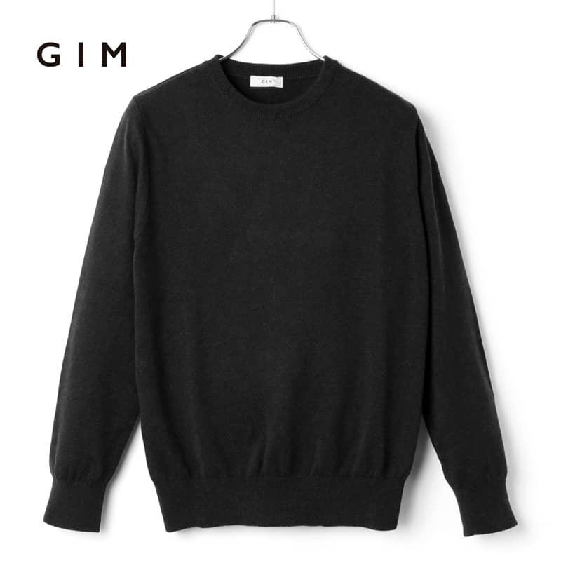 gim GIM / ジム カシミヤシルク12Gクルーネックニット （ブラック） : ルネドメニカ ヤフーショッピング店 - 通販 - Yahoo!ショッピング