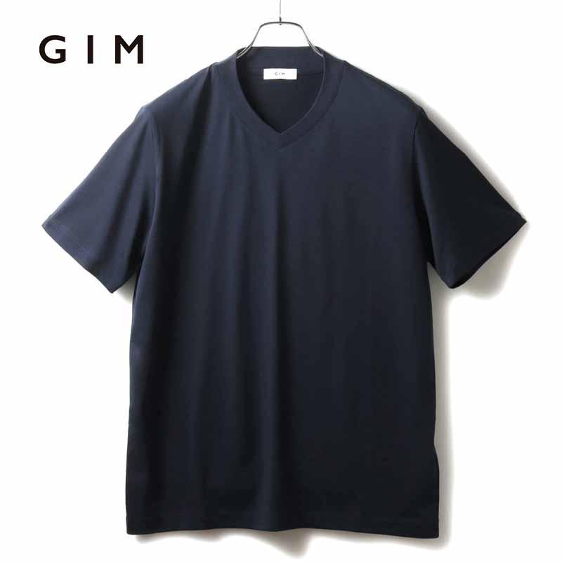 gim GIM / ジム プラチナフェイスコットン半袖スロープVネックTシャツ （ネイビー） : ルネドメニカ ヤフーショッピング店 - 通販 - Yahoo!ショッピング