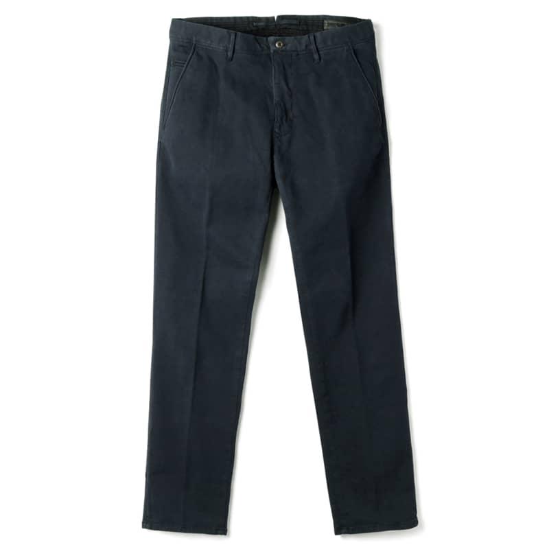 INCOTEX SLACKS / インコテックス スラックス 製品染め微起毛コットンストレッチジャカードスリムテーパードパンツ(103型/TIGHT FIT) （ネイビー） : ルネドメニカ ...