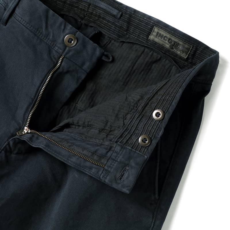 INCOTEX SLACKS / インコテックス スラックス製品染め微起毛コットンストレッチジャカードスリムテーパードパンツ(103型/TIGHT FIT)（ネイビー） :itx2360021 ...