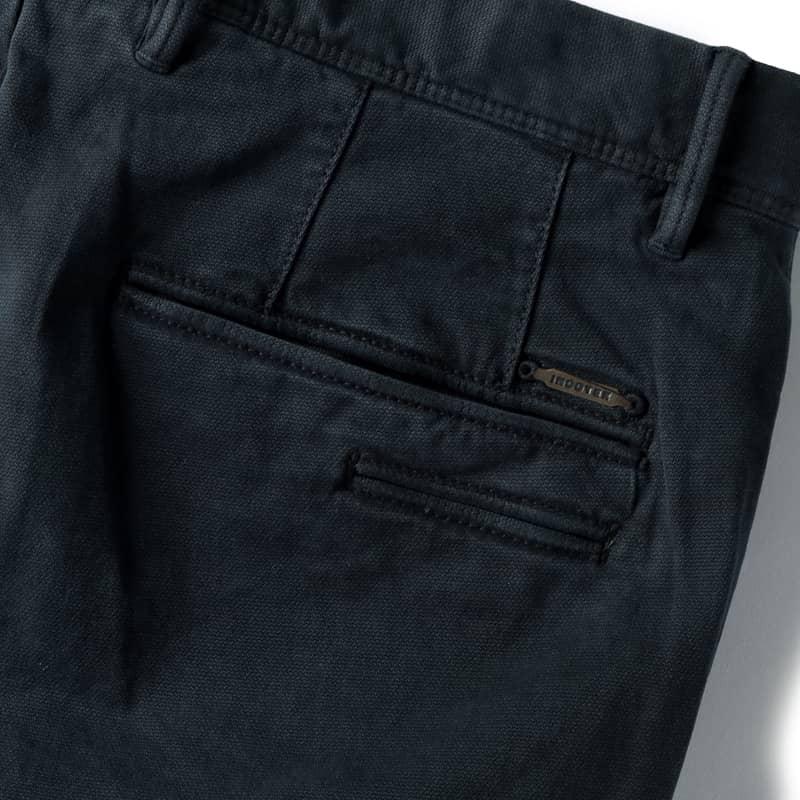 INCOTEX SLACKS / インコテックス スラックス 製品染め微起毛コットンストレッチジャカードスリムテーパードパンツ(103型/TIGHT FIT) （ネイビー） : ルネドメニカ ...
