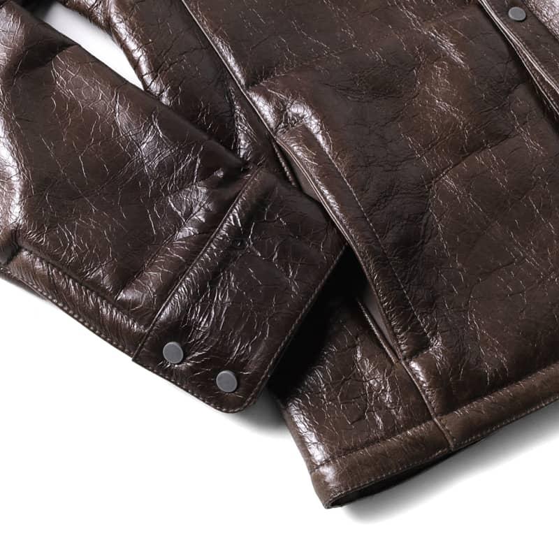 GARRETT / ギャレット シアリングナッパムートンレザージャケット(1711) （ヴィンテージブラウン） : ルネドメニカ ヤフーショッピング店 - 通販 - Yahoo!ショッピング