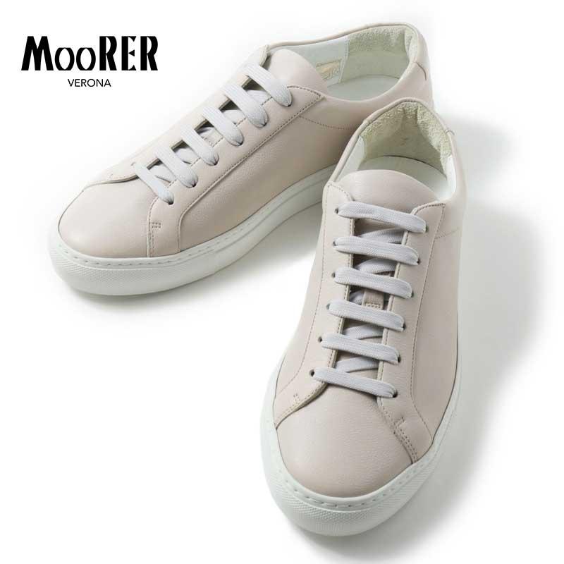 MOORER / ムーレー グレインカーフレザーローカットスニーカー(BOLDINI-P4) （ICE） : ルネドメニカ ヤフーショッピング店 - 通販 - Yahoo!ショッピング