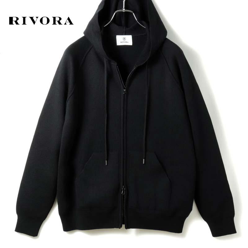 RIVORA / リヴォラ ウールハイゲージフルジップニットパーカー(R28-MKPK002) （ブラック） : ルネドメニカ ヤフーショッピング店 - 通販 - Yahoo!ショッピング