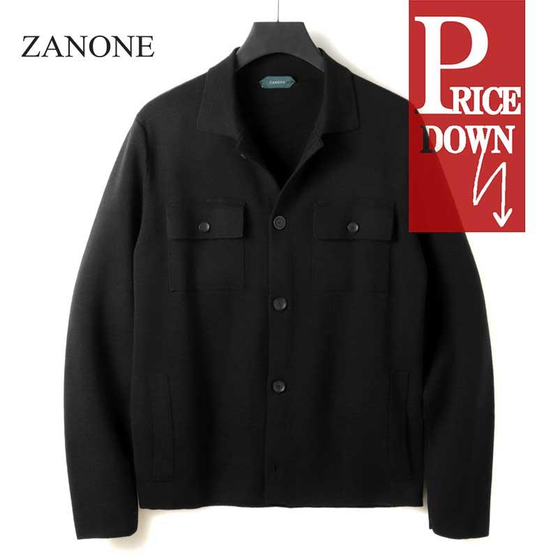 ZANONE / ザノーネ ウールミラノリブCPO型ニットシャツジャケット(813052/ZN202) （ブラック） : ルネドメニカ ヤフーショッピング店 - 通販 - Yahoo!ショッピング