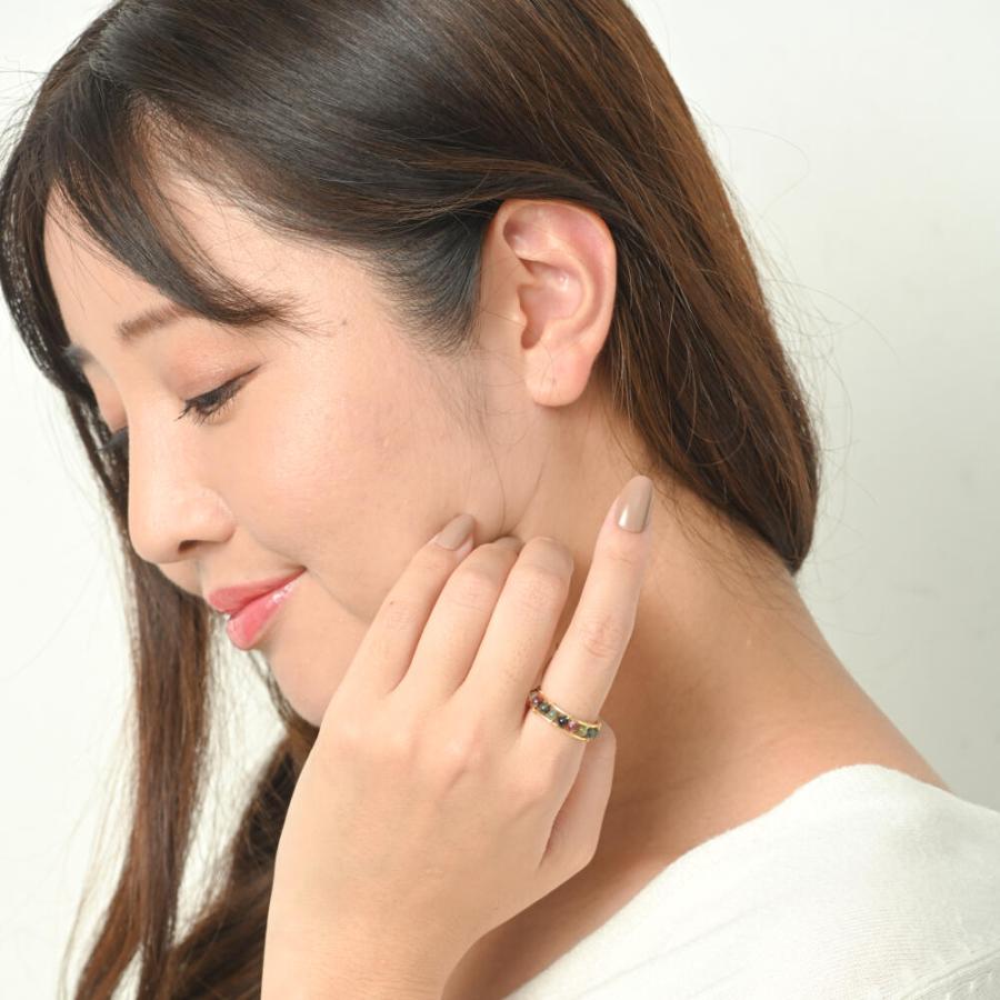 メール便送料無料 指輪 リング レディース K14GP ゴールド トルマリン マルチカラー 天然石 プレゼント N : 242339 : ルーノルーモ ヤフー店 - 通販 - Yahoo!ショッピング