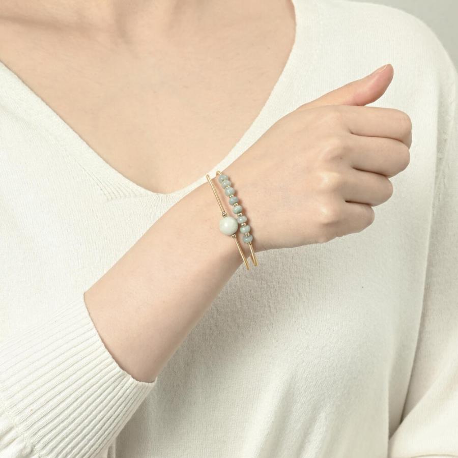 メール便送料無料 ブレスレット バングル レディース 天然石 K14GP ゴールド ムーンライト ヒスイ 多連 N : ルーノルーモ ヤフー店 - 通販 - Yahoo!ショッピング