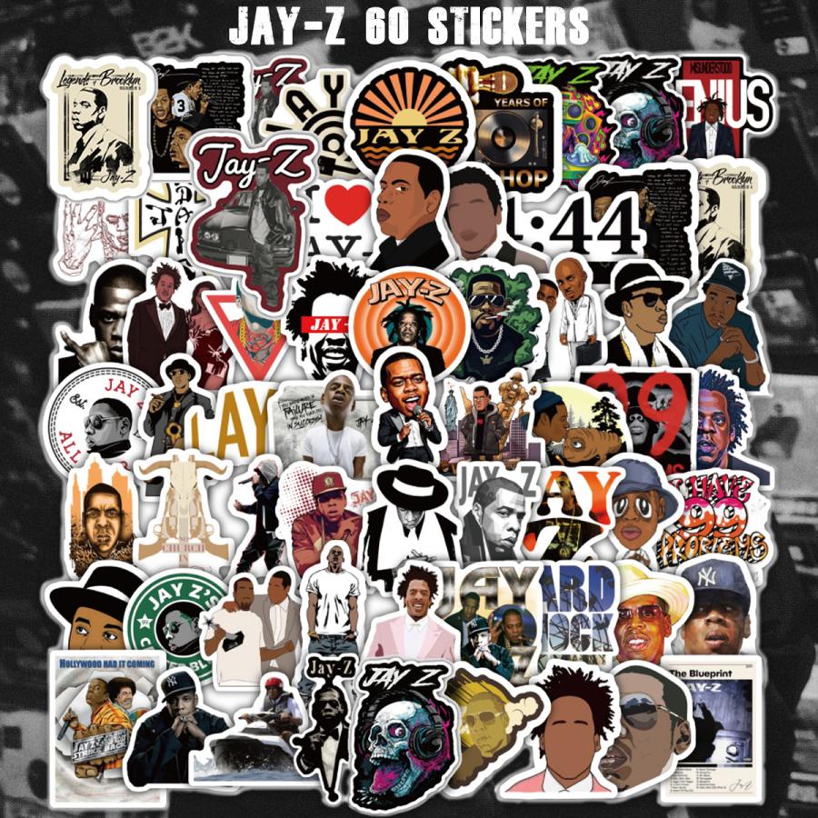 Jay-Z ステッカー 60枚セット PVC 防水 シール ジェイ・Z HIPHOP Jay-Z ステッカー 60枚セット PVC 防水 シール ジェイ・Z HIPHOP