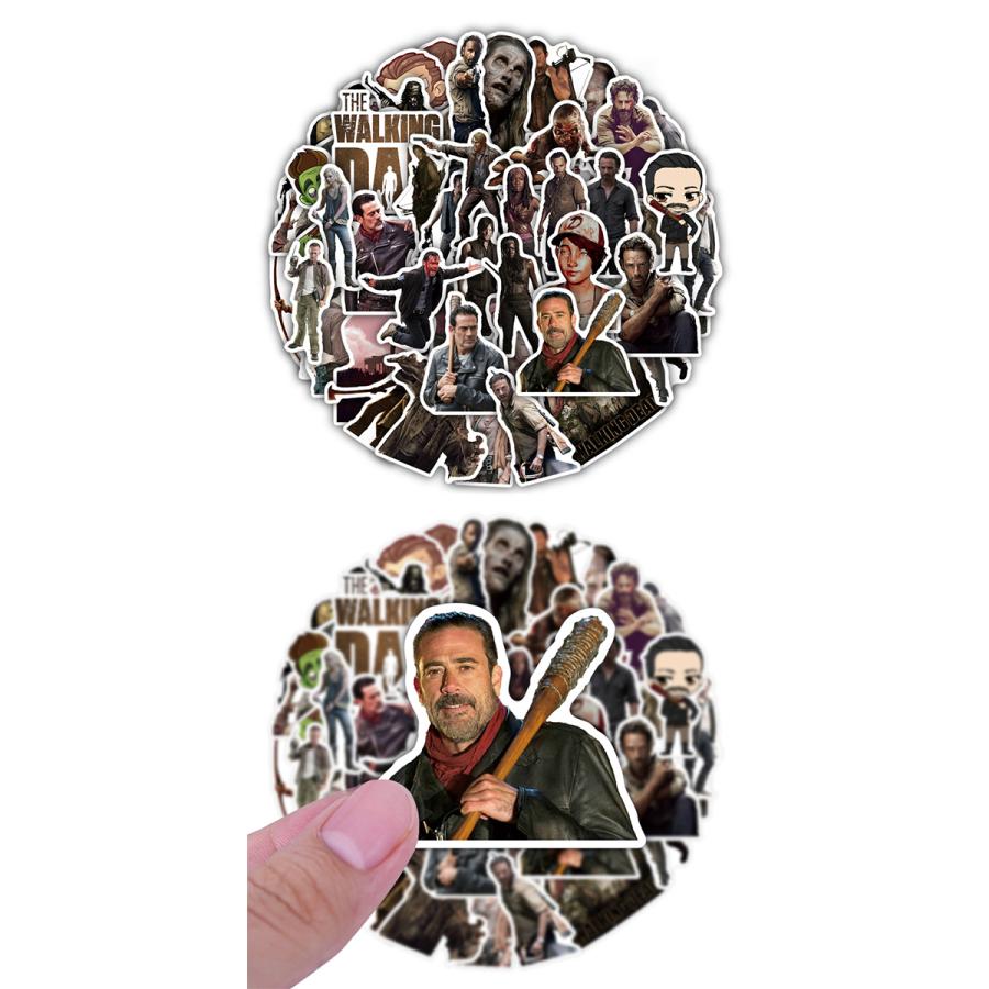 ウォーキング・デッド ステッカー 50枚セット PVC 防水 シール The Walking Dead TWD 海外 ドラマ アメリカ ゾンビ ...