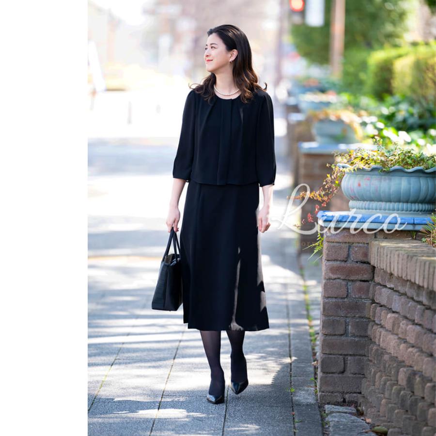 Lurco（ルルコ） 喪服 レディース ブラックフォーマル 夏用 ワンピース