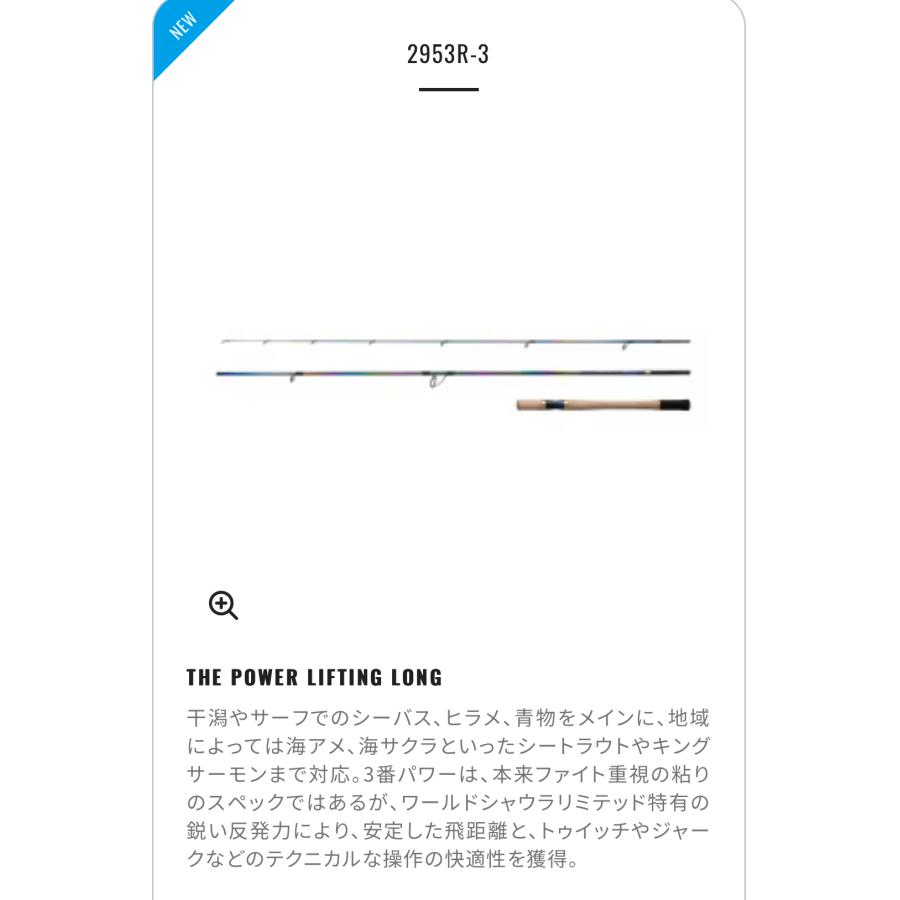 シマノ 大特価 2024モデル シマノ 23ワールドシャウラリミテッド 2953R-3 : ルアーショップB.B - 通販 - Yahoo!ショッピング