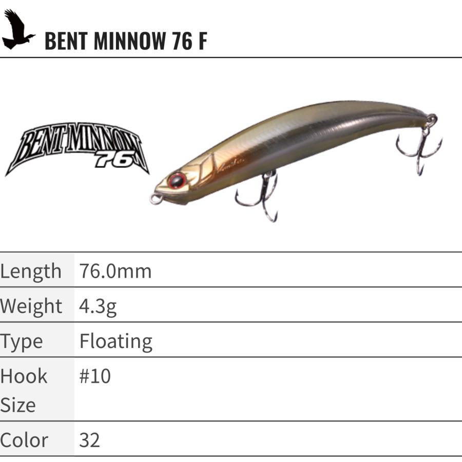 O.S.P OSP BENT MINNOW ベントミノー 76F 76mm 4.3g : ルアーショップB.B - 通販 - Yahoo!ショッピング