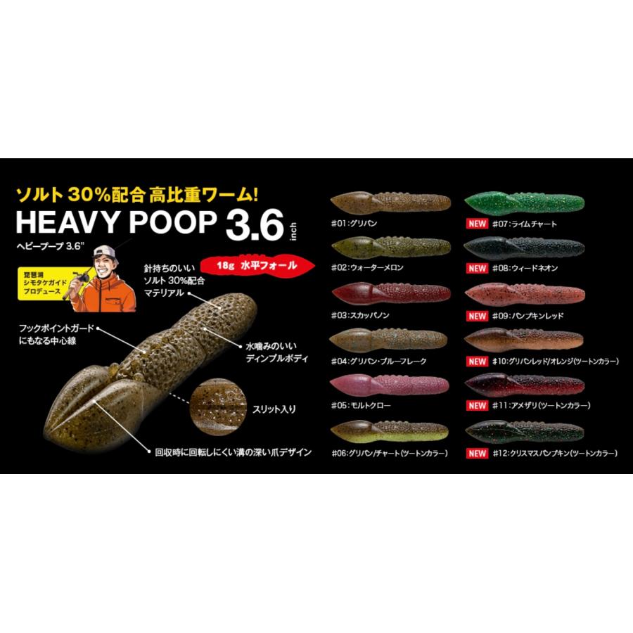 Fish Arrow フィッシュアロー HEAVY POOP ヘビープープ 3.6インチ : ルアーショップB.B - 通販 - Yahoo ...